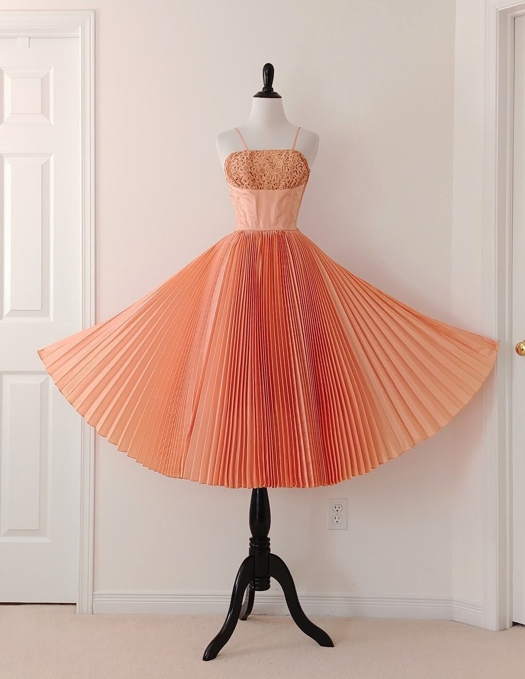 Vintage 1950s Dress Set 50s Micro Pleated Dress 50's - Etsy