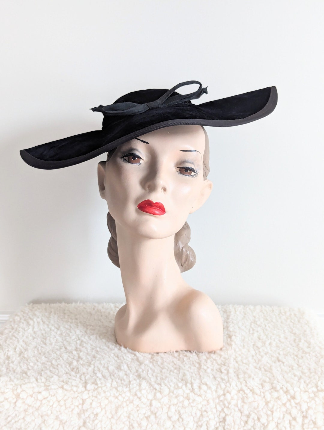 1940s New Look Hat | 1950s New Look Hat | 40s Platter Hat | 50s Platter ...