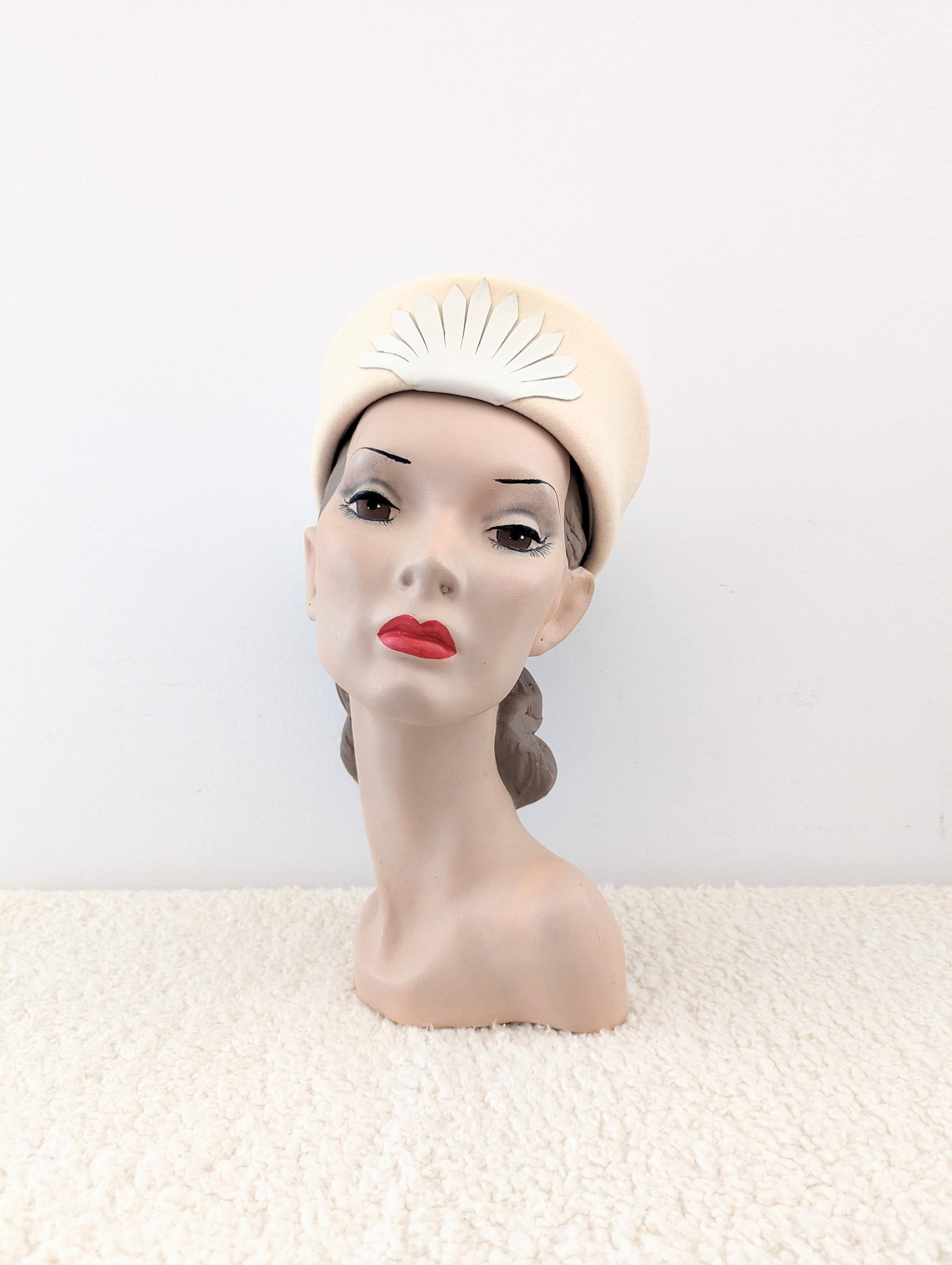 Vintage 1960s Pillbox Hat 50s Pillbox Hat 60s Ivory Hat - Etsy