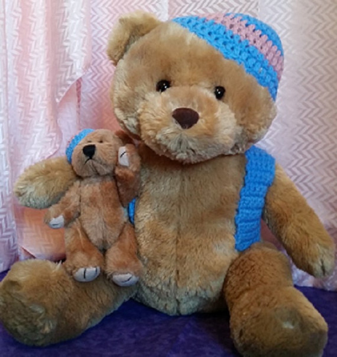 Mature Re-love Age Play Bear W/baby, Vest and Beanies - Etsy