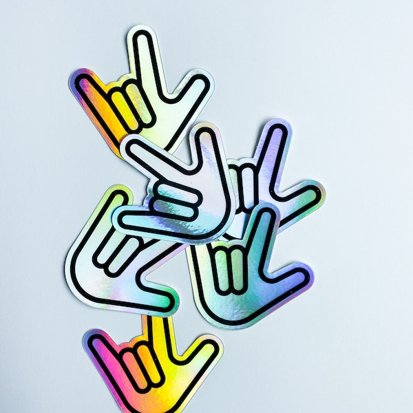 Asl I Love You Stickers - Etsy