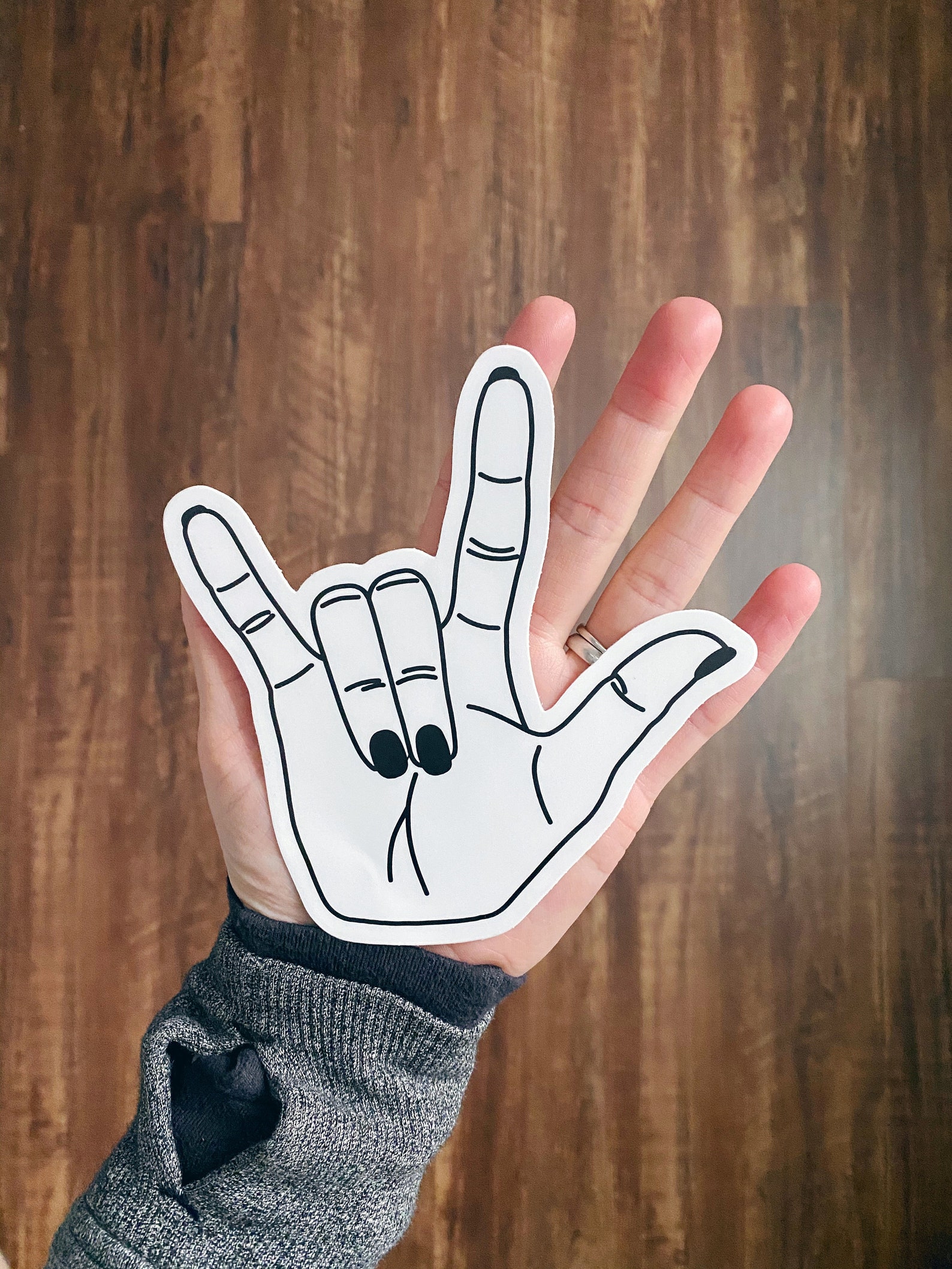 ILY ASL Stickers Woman's Hand Stickers ASL I Love - Etsy