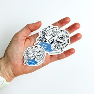 Ramses Sticker | Masked Ramses | UNC Chapel Hill | Vinyl Laptop Sticker ...