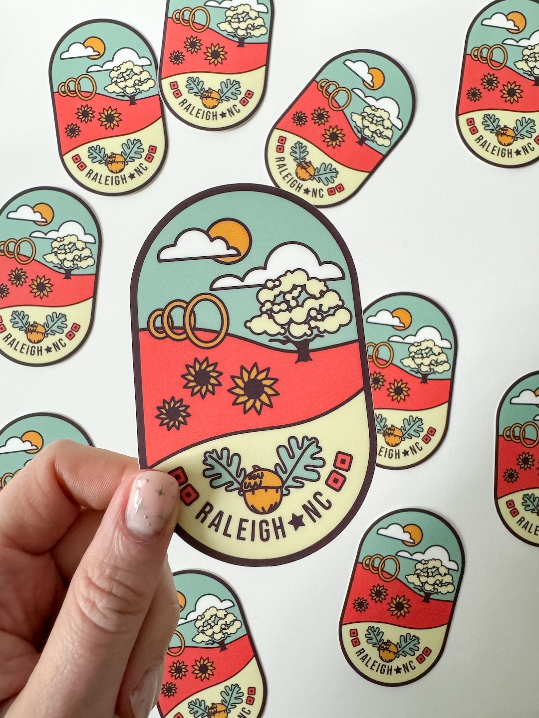 Raleigh NC Patch Design Sticker | Raleigh NC Gift | City of Oaks ...