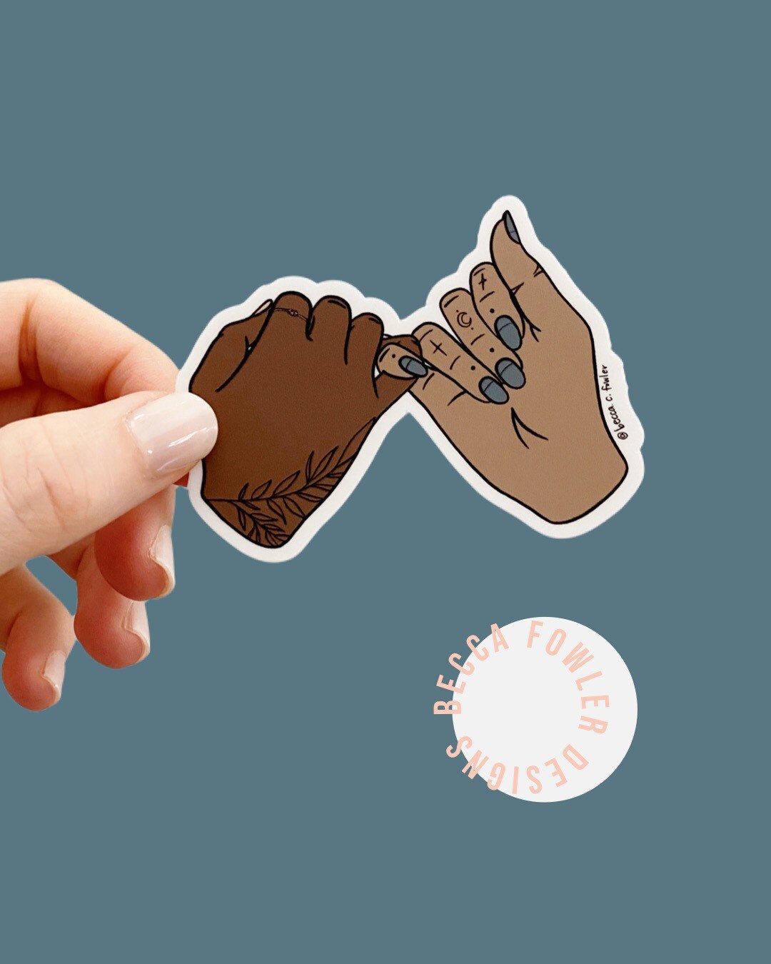 Pinky Promise Sticker | Pinky Swear Drawing | Pinky Promise Gift ...