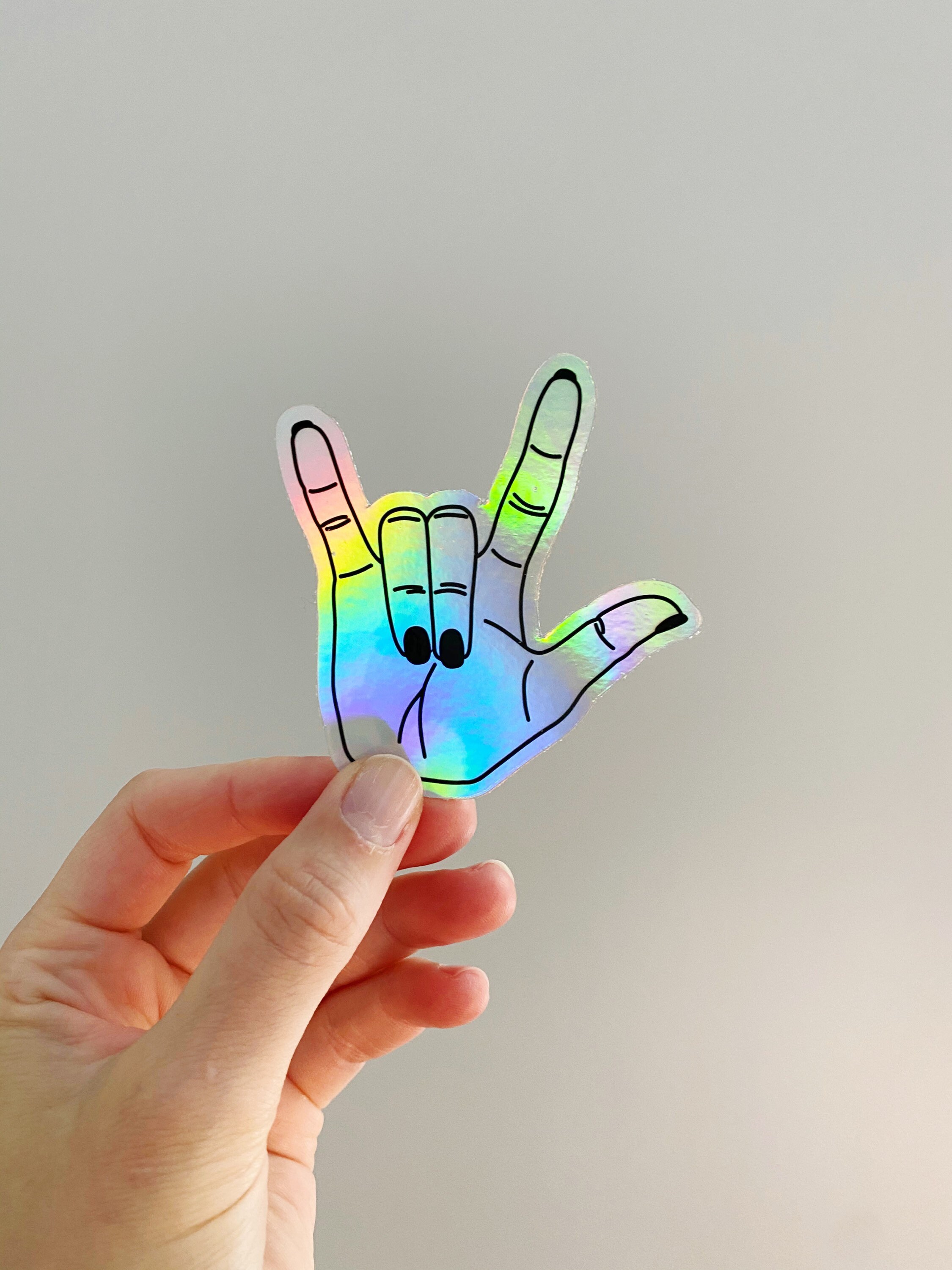 ILY ASL Stickers Woman's Hand stickers ASL I love | Etsy