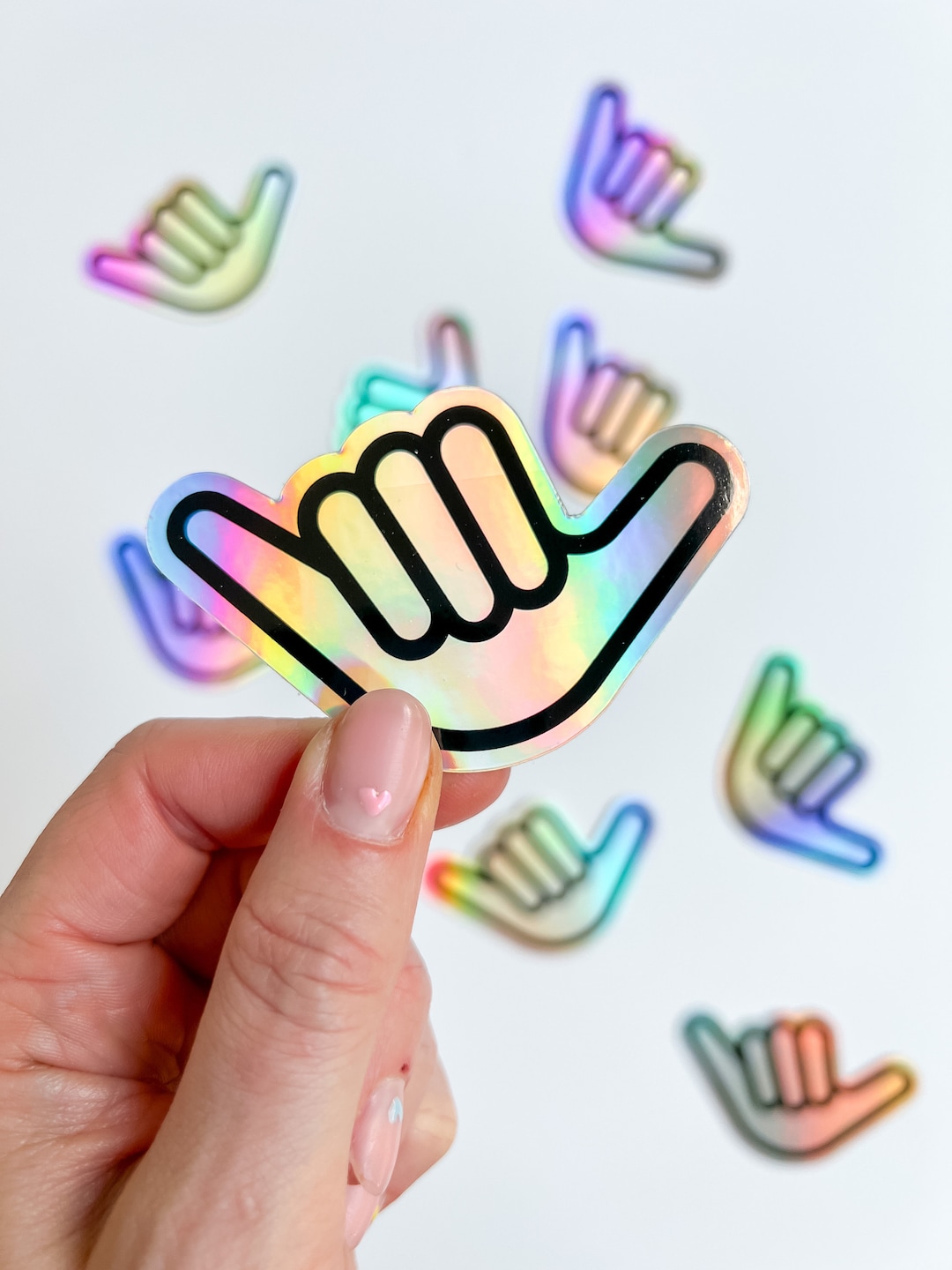 Shaka Hand Sign Sticker | Good Vibes Shaka Brah Hand Design | Hang ...
