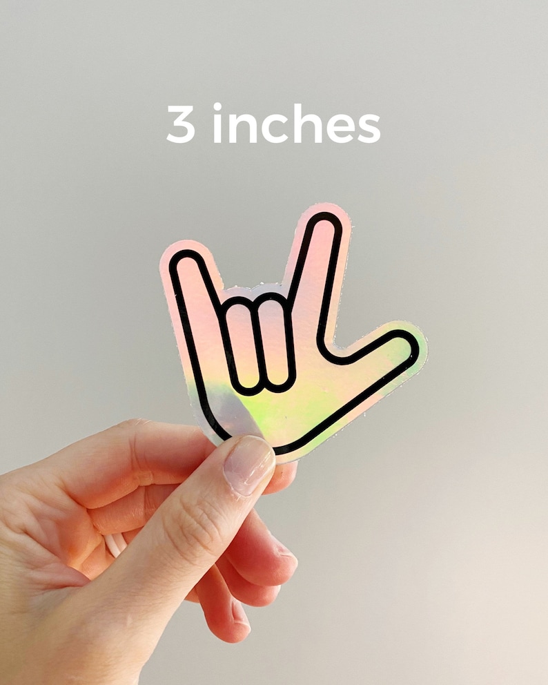 ILY ASL Sticker • I Love You Hand Design Sticker | I Love You Hand ...