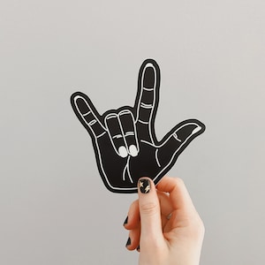 ILY ASL Stickers | Woman's Hand Stickers | ASL | I Love You | Sign ...