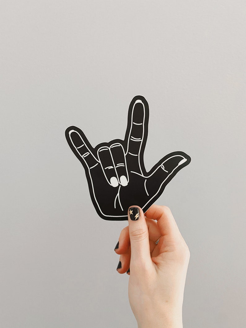 ILY ASL Stickers Woman's Hand Stickers ASL I Love - Etsy