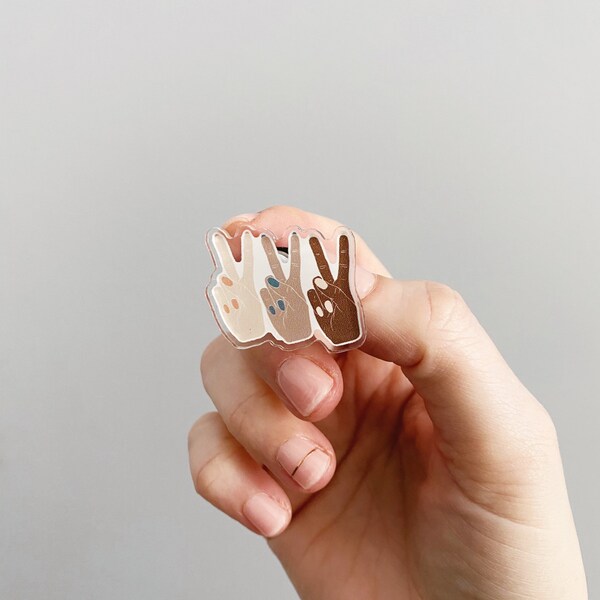 Peace Sign Button - Etsy