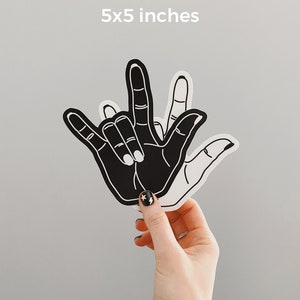 ILY ASL Stickers | Woman's Hand Stickers | ASL | I Love You | Sign ...