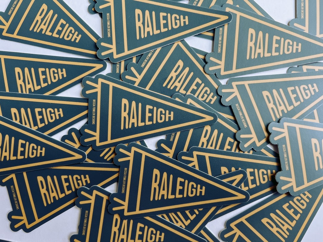 Raleigh Sticker | Pennant | Raleigh NC | Vinyl Laptop Sticker | RDU ...