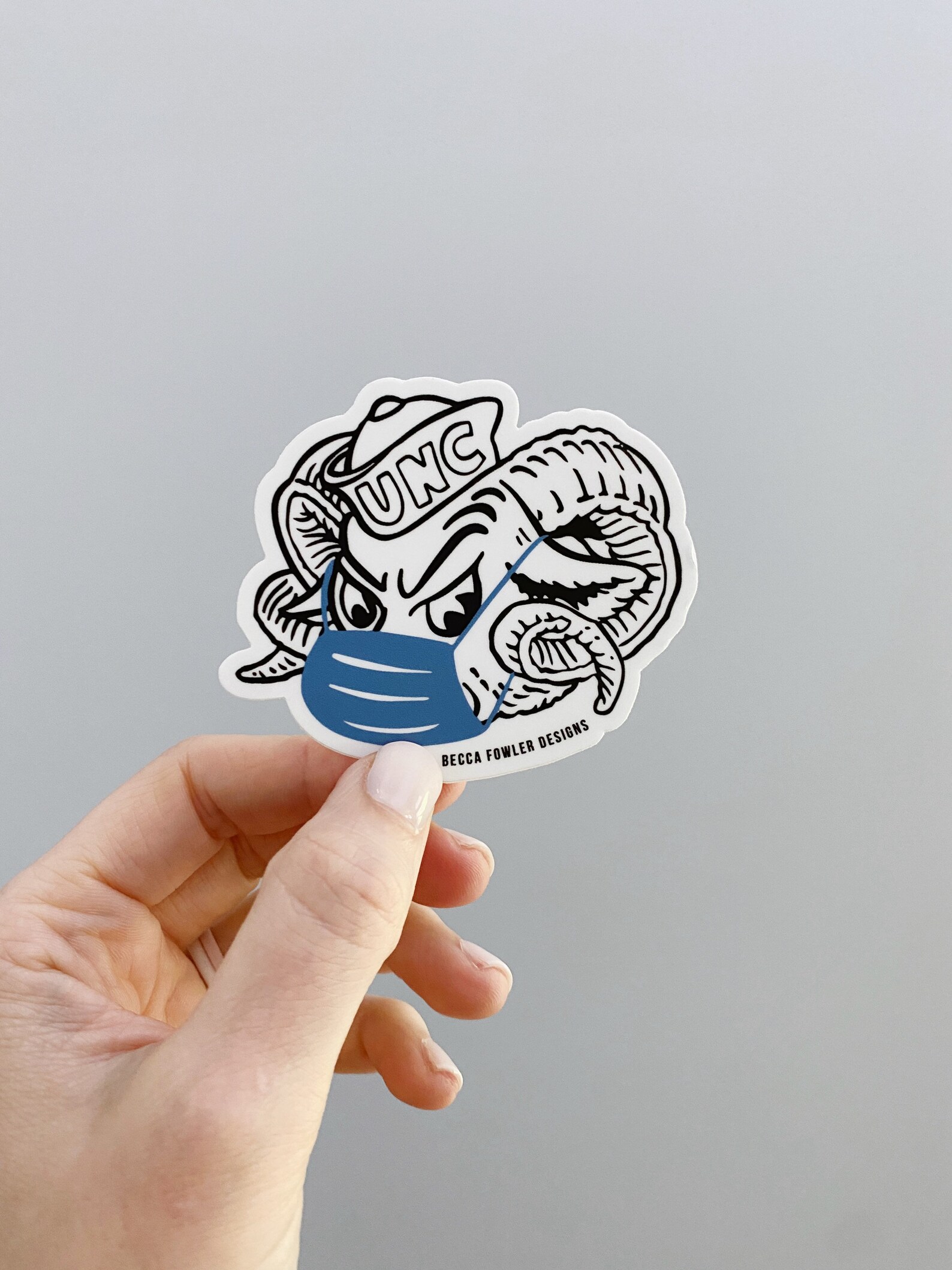 Ramses Sticker Masked Ramses UNC Chapel Hill vinyl | Etsy