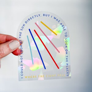 Sun Catcher Sticker | Inspirational Quote | Encouragement | Rainbow ...