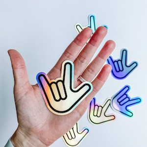 ILY ASL Sticker • I Love You Hand Design Sticker | I Love You Hand ...