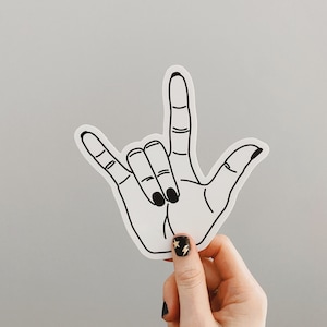 ILY ASL Stickers | Woman's Hand Stickers | ASL | I Love You | Sign ...
