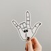 ILY ASL Stickers Woman's Hand Stickers ASL I Love You Sign Language ...