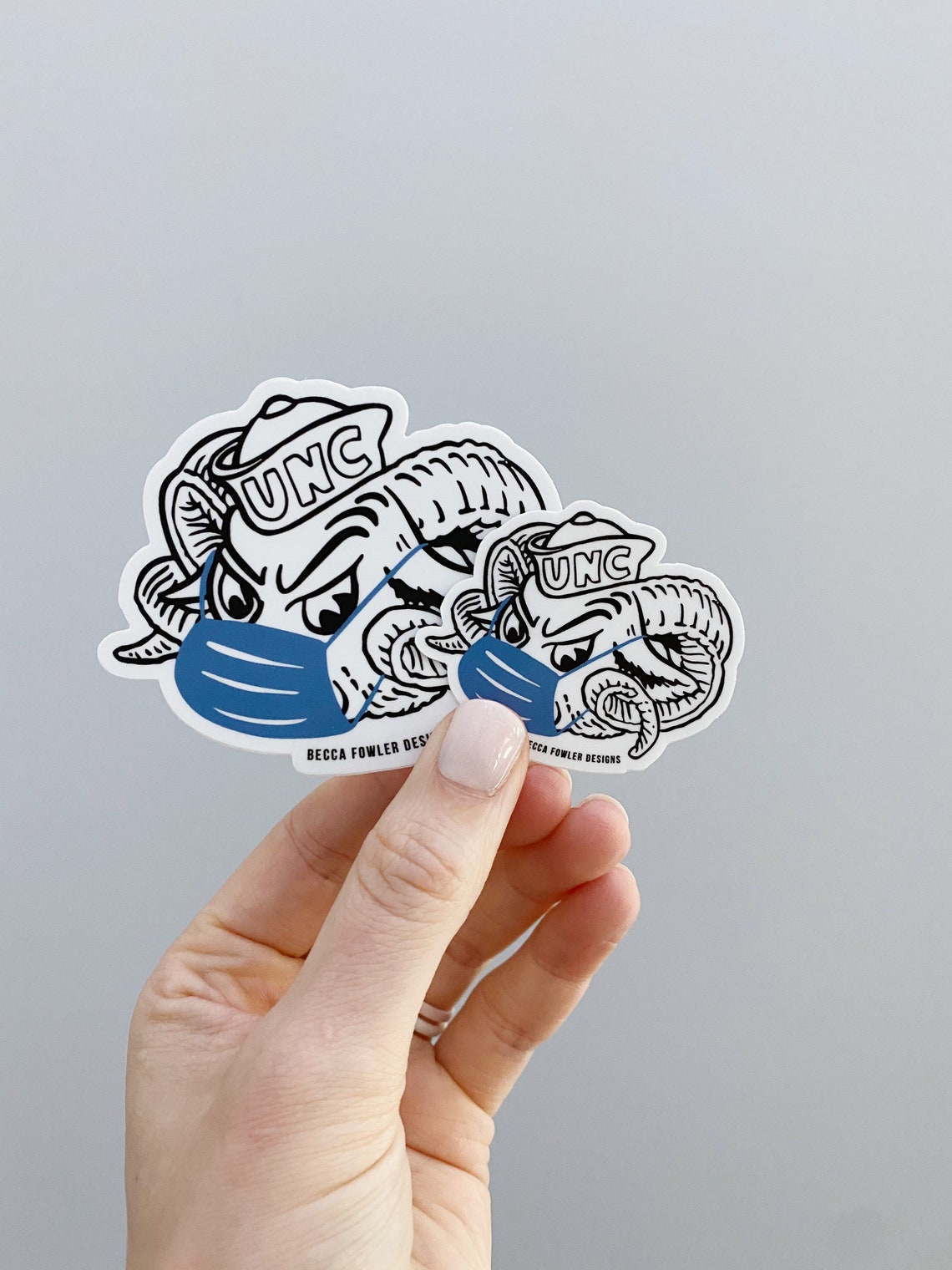 Ramses Sticker Masked Ramses UNC Chapel Hill vinyl | Etsy