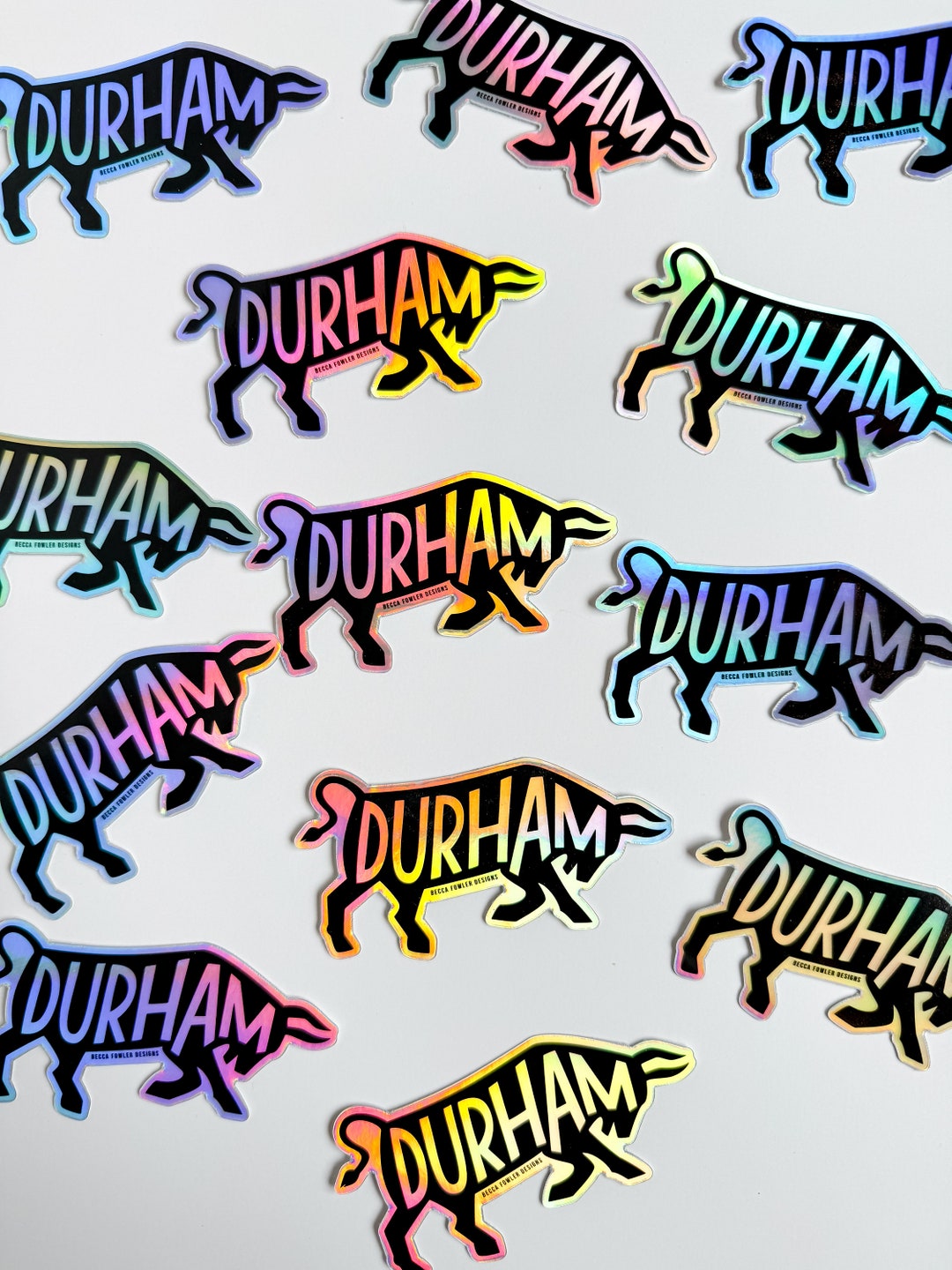 Durham Bulls Holographic Sticker | the Bull City Laptop Sticker ...