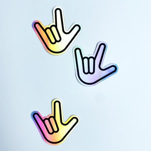 ILY ASL Sticker • I Love You Hand Design Sticker | I Love You Hand ...