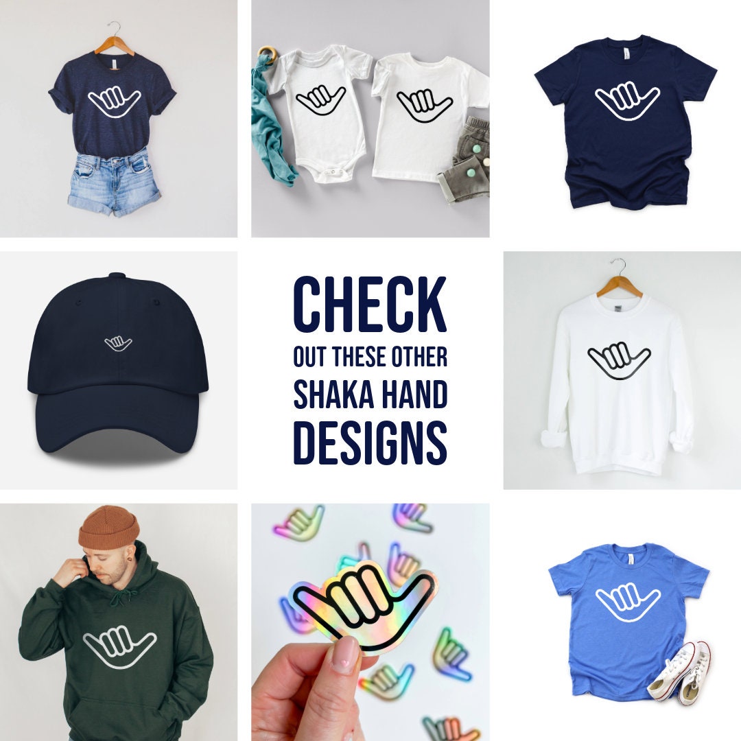 Hang Loose Shaka Hand Sign Graphic Hoodie | Shaka Brah | Good Vibes ...