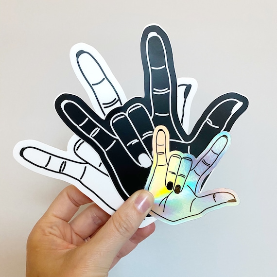 Ily Hand I Love You American Sign Language Hand Diverse Skin Tones