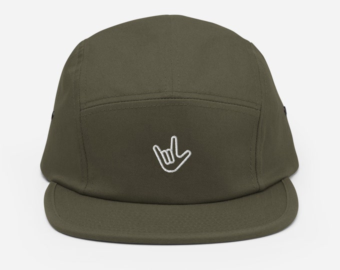 I Love You ASL Five Panel Hat Love Sign Language Soft-structured ...