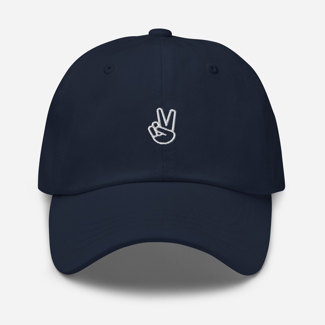 Peace Hand Sign Dad Hat | Peace Hand Outline Design | Peace Out Sign - Etsy