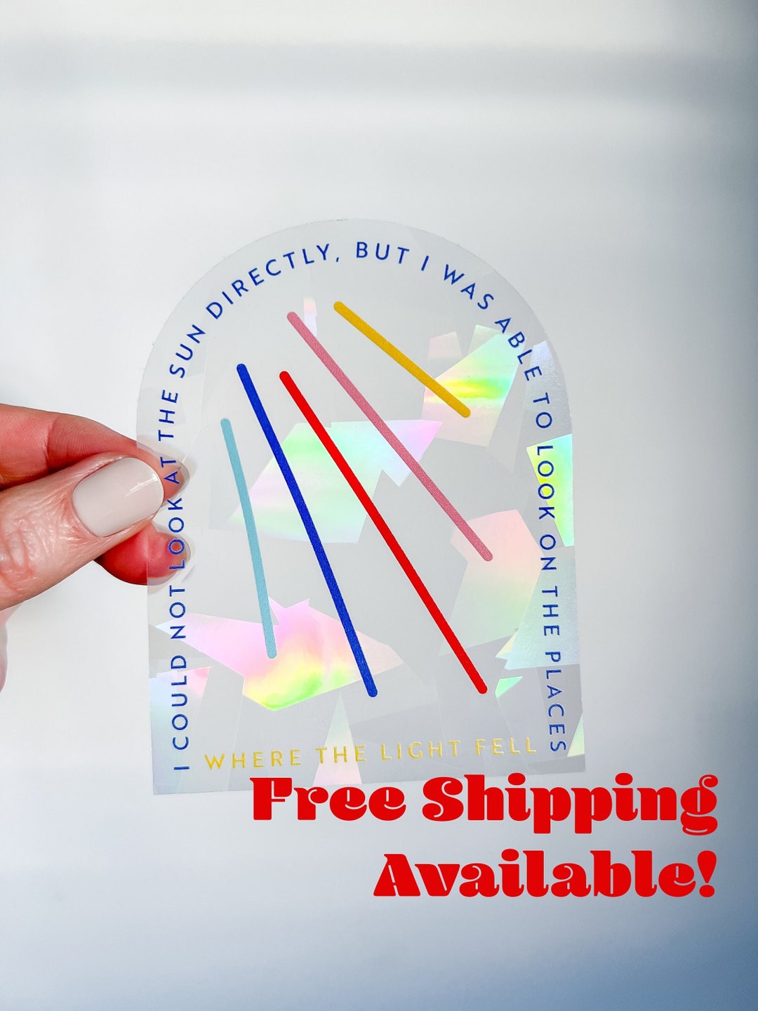 Sun Catcher Sticker | Inspirational Quote | Encouragement | Rainbow ...