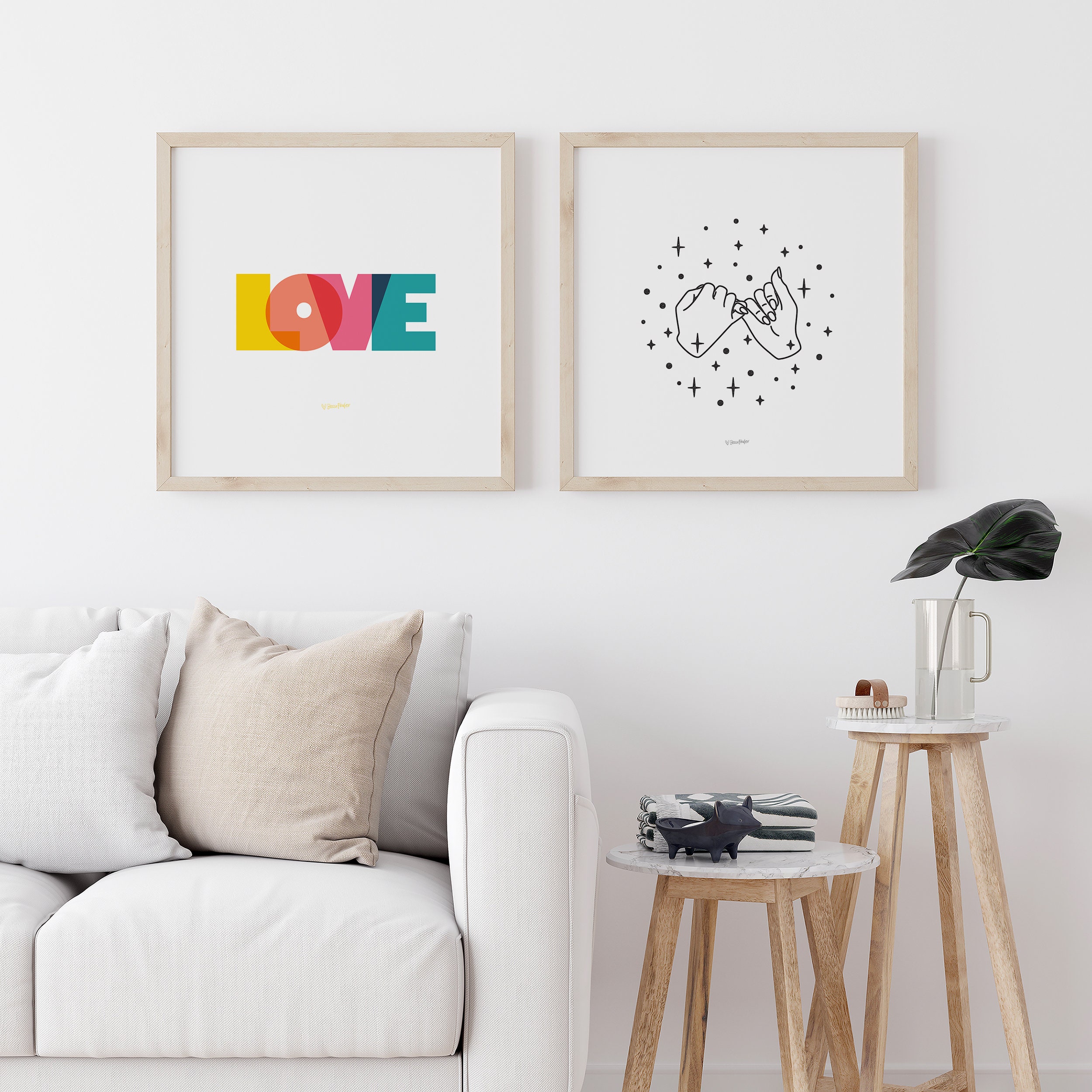 LOVE Poster | Block Letters Overlay | Simple Love Print | Typography ...