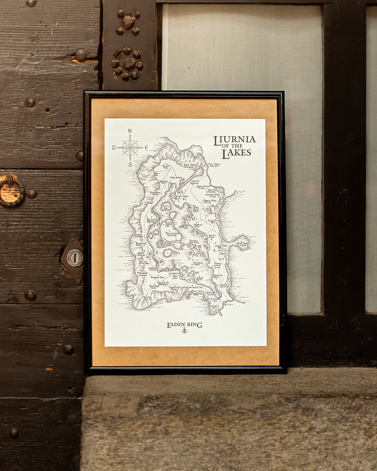 Elden Ring Map, Liurnia of the Lakes Fantasy Map, Art Print, A3 Format ...