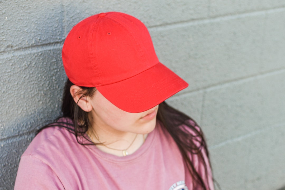 Red Baseball Cap - Men/womens - Plain - Quality - 100 % Cotton Hat - Etsy