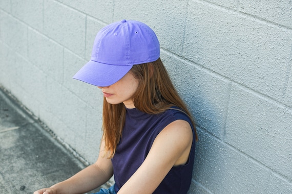 Lavender Baseball Cap Men womens Plain Quality 100 Cotton Hat adjustable light Purple lilac Tiktok Color Summer Look 90s Etsy