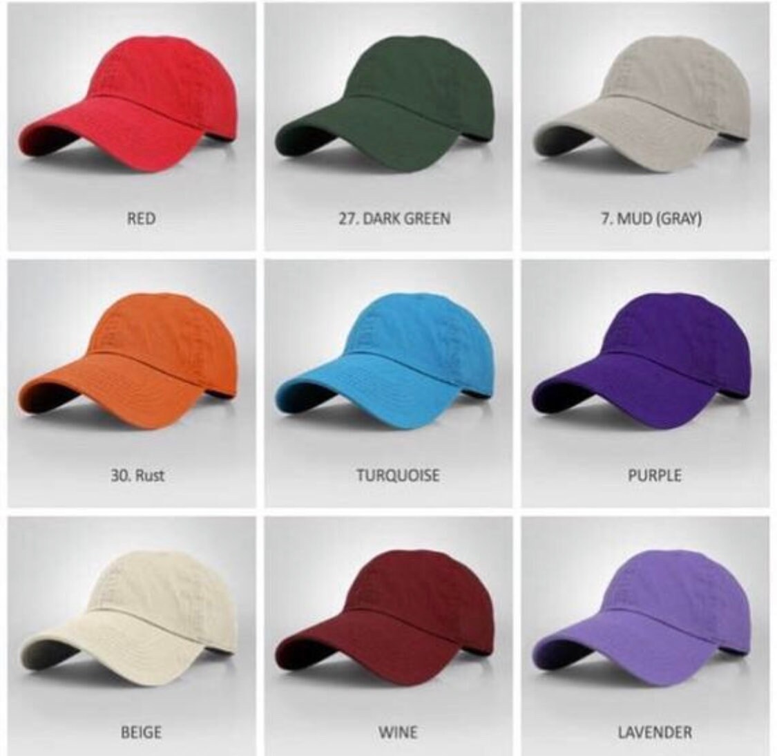 Lime Green Baseball Cap- 25+ Color Options- Men/womens - Plain ...