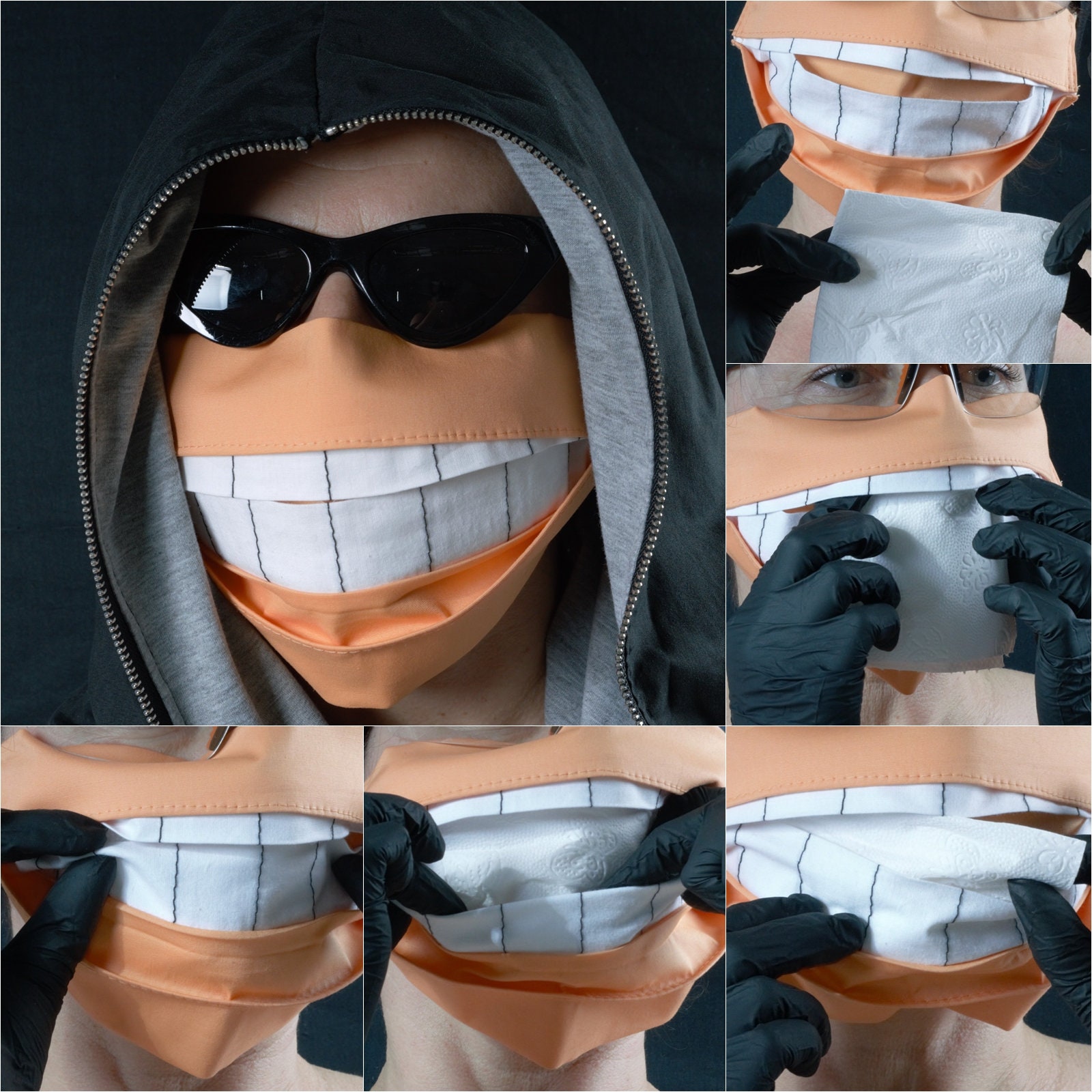 Happy face mask with a filter pocket Designed and Handmade of | Etsy