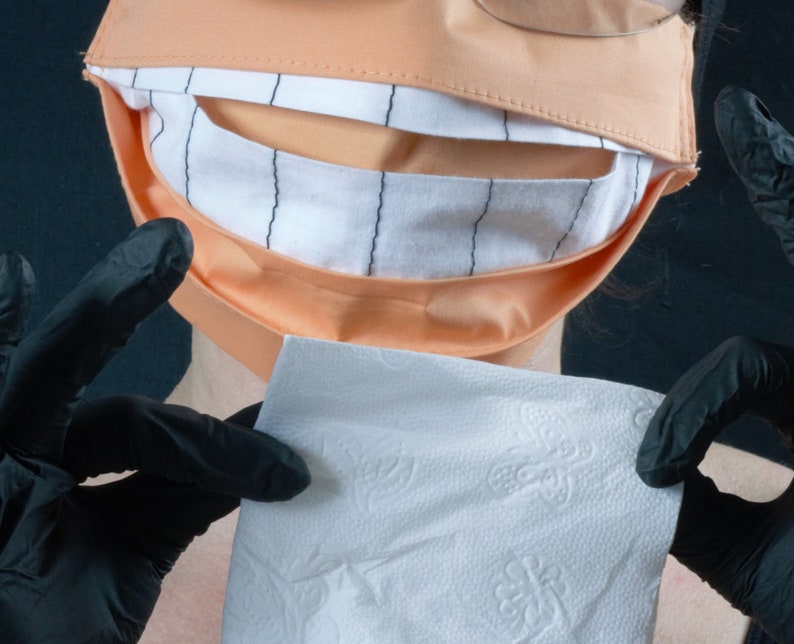 Happy face mask with a filter pocket Designed and Handmade of | Etsy