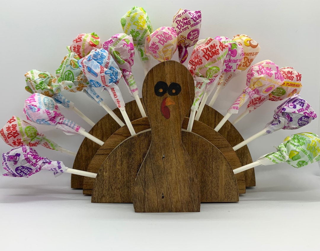 Turkey Sucker Holder, Treat Holder, Thanksgiving Decor, Thanksgiving ...