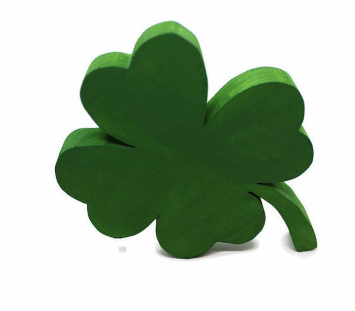 Four Leaf Wooden Clover Set of 3 Set of 3 Green Shamrocks | Etsy