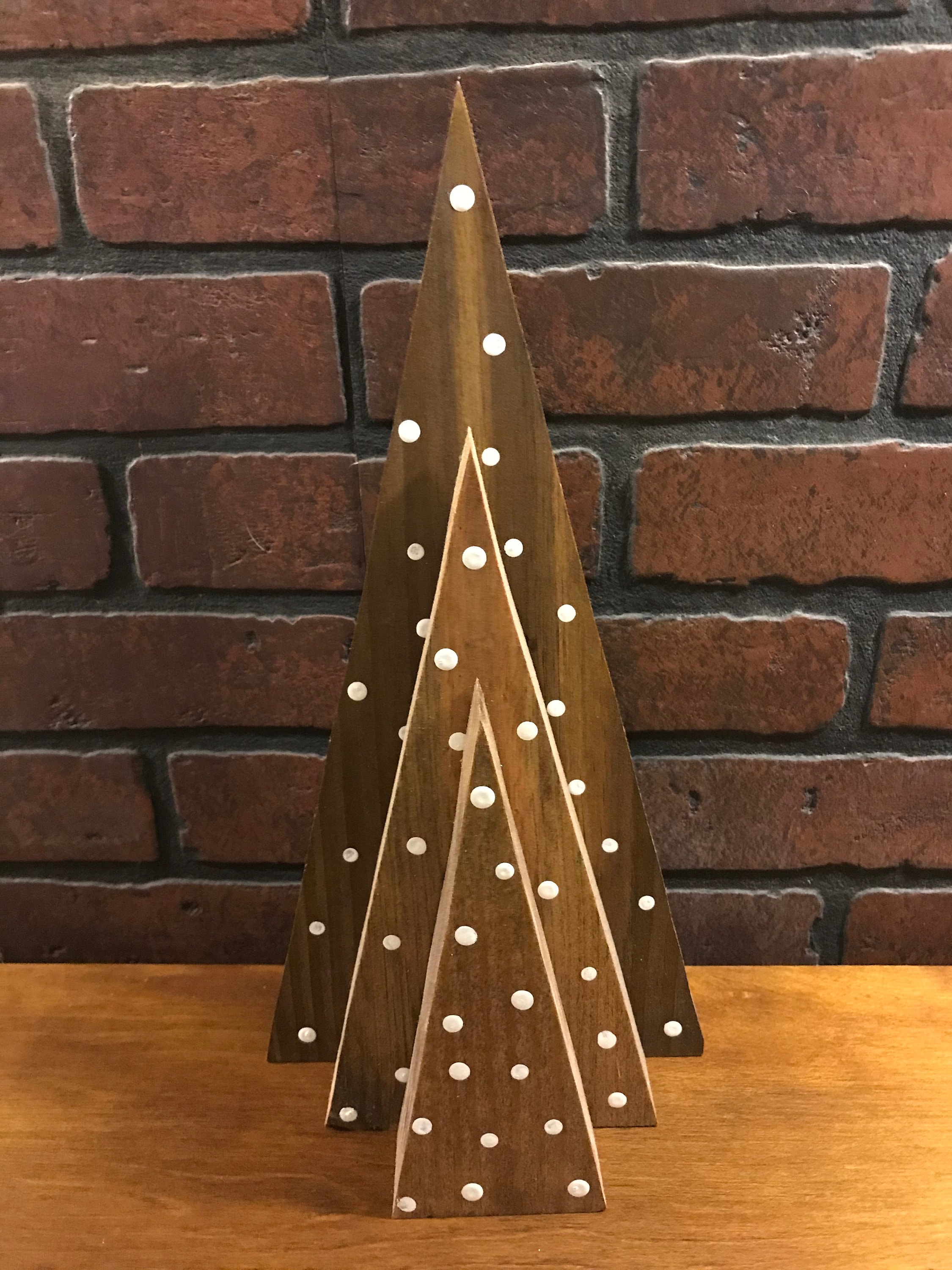 Wood Christmas Farm House Wedge Tree, Rustic Decor, Wood Christmas Tree ...