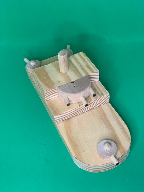 Wood Battleship Wooden Toy Children's Battleship | Etsy