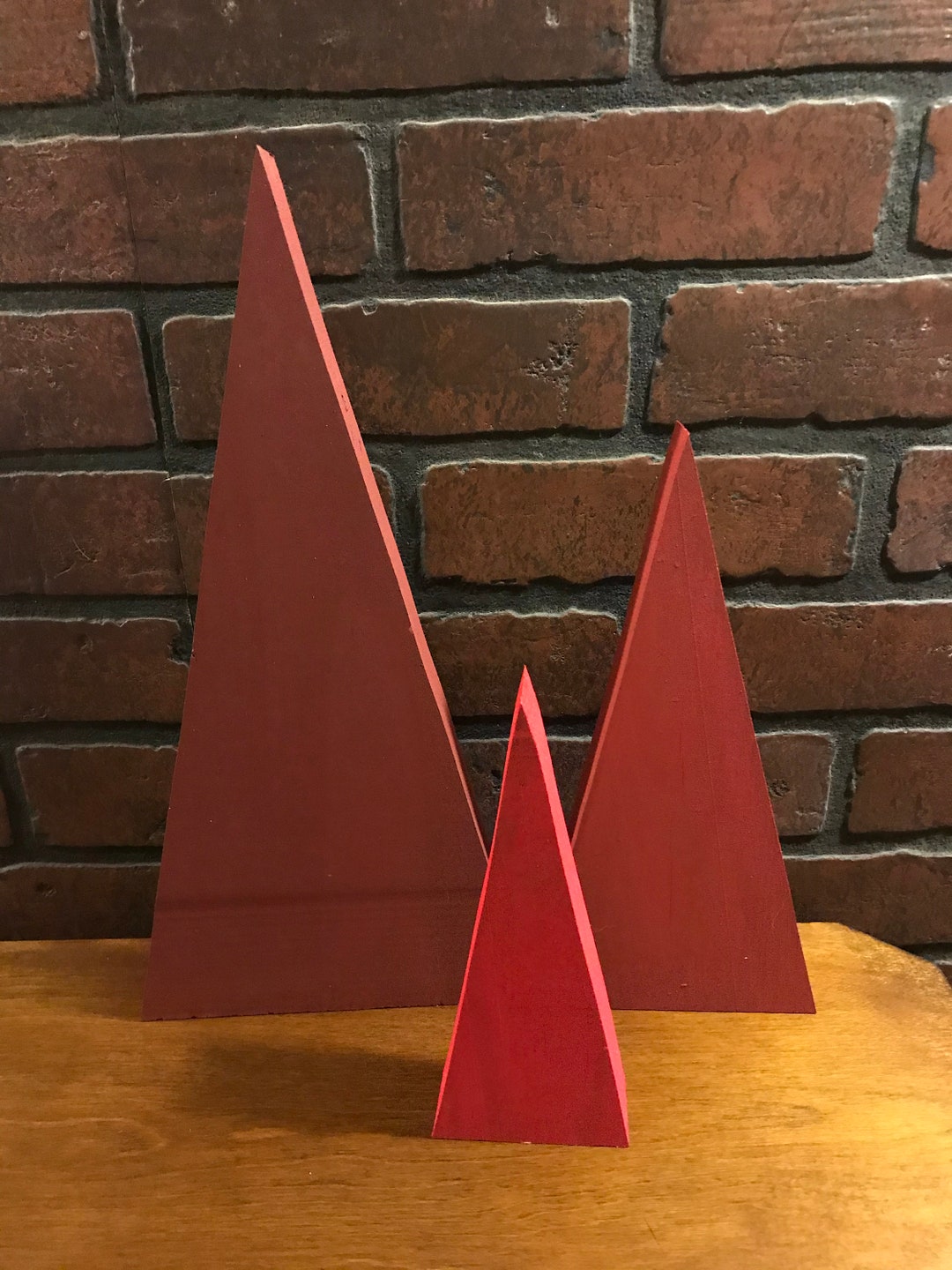 Wood Christmas Farm House Wedge Tree, Rustic Decor, Wood Christmas Tree ...
