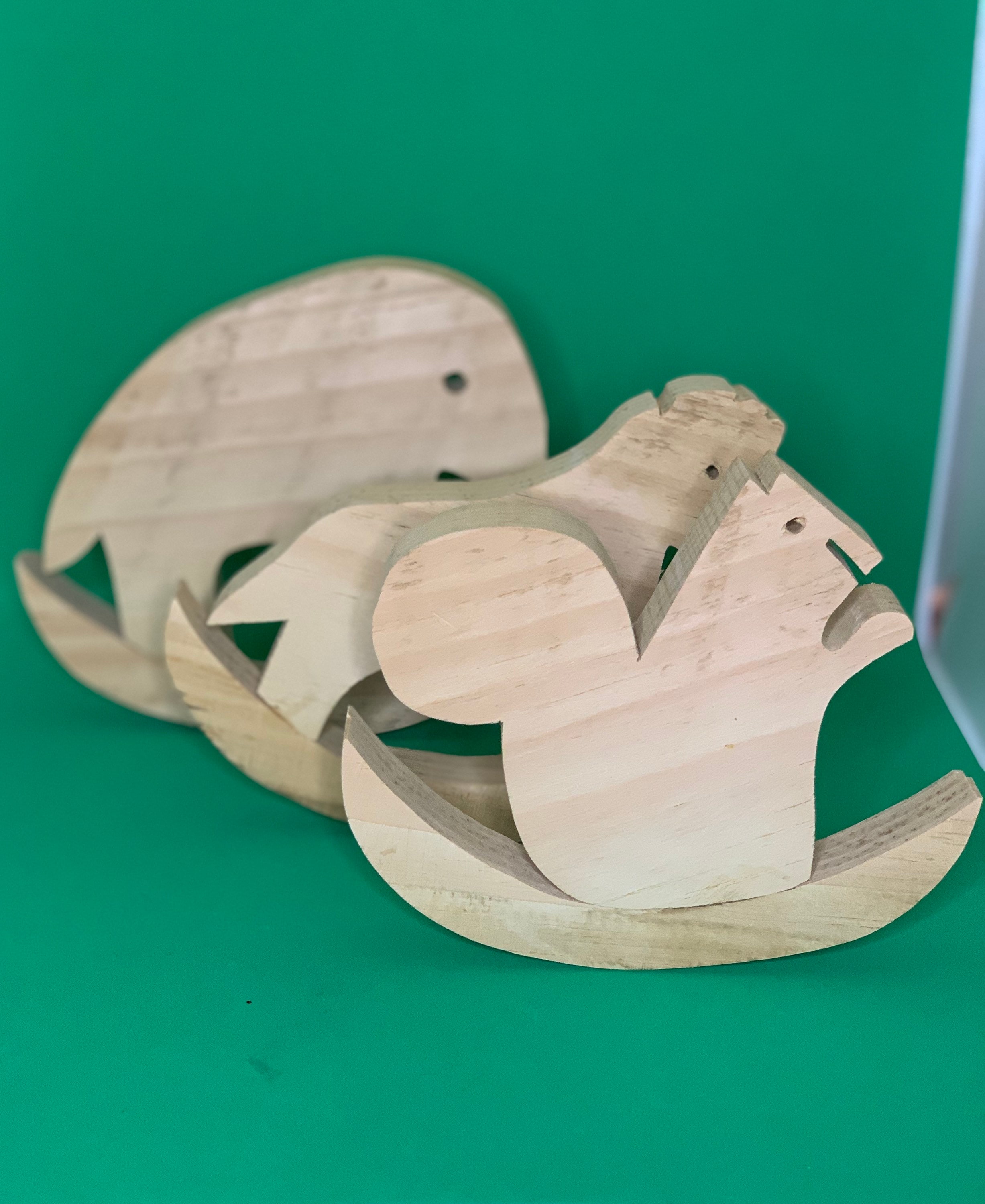 Miniature Wood Rocking Animals Rocking Horse Rocking - Etsy