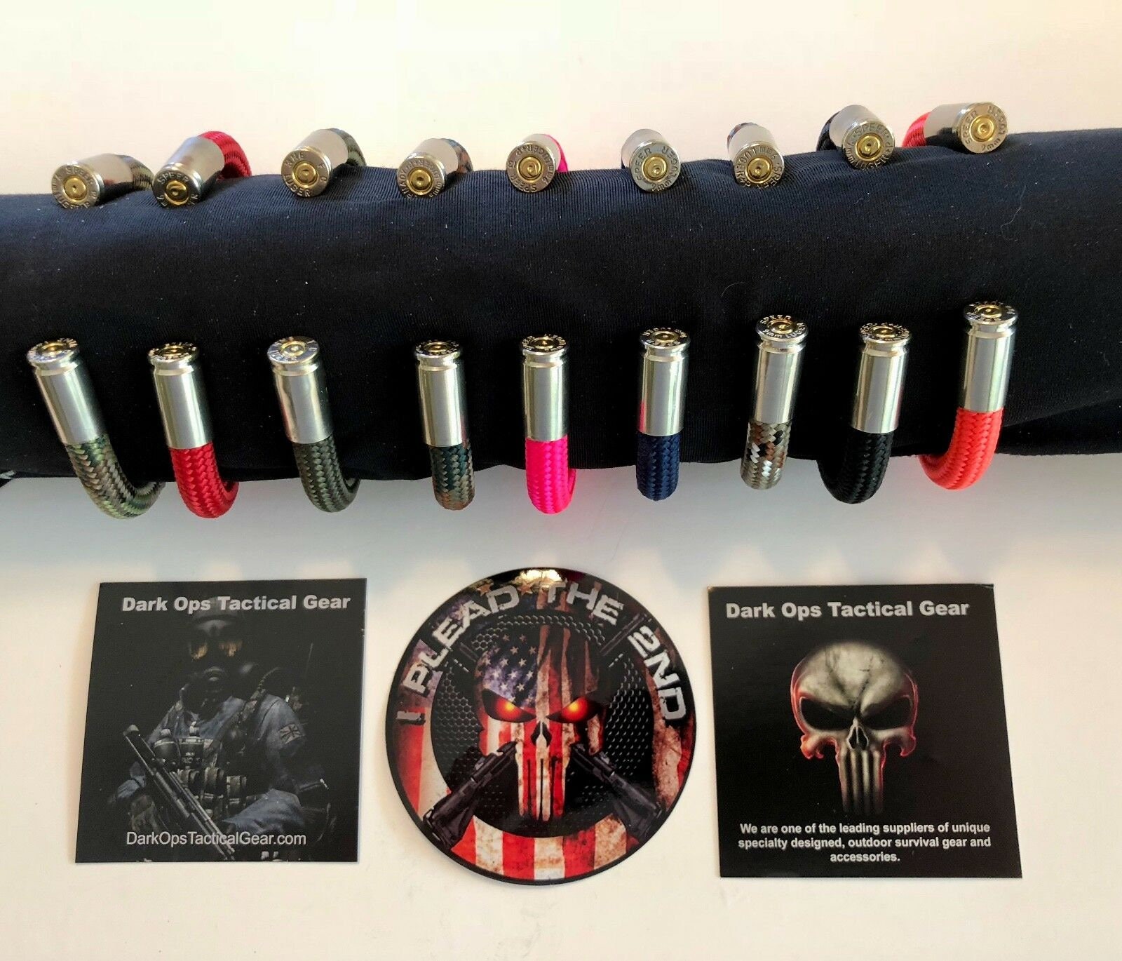 Bullet Casing Paracord Bracelet...2nd Amendment..nra....nickel 9m ...