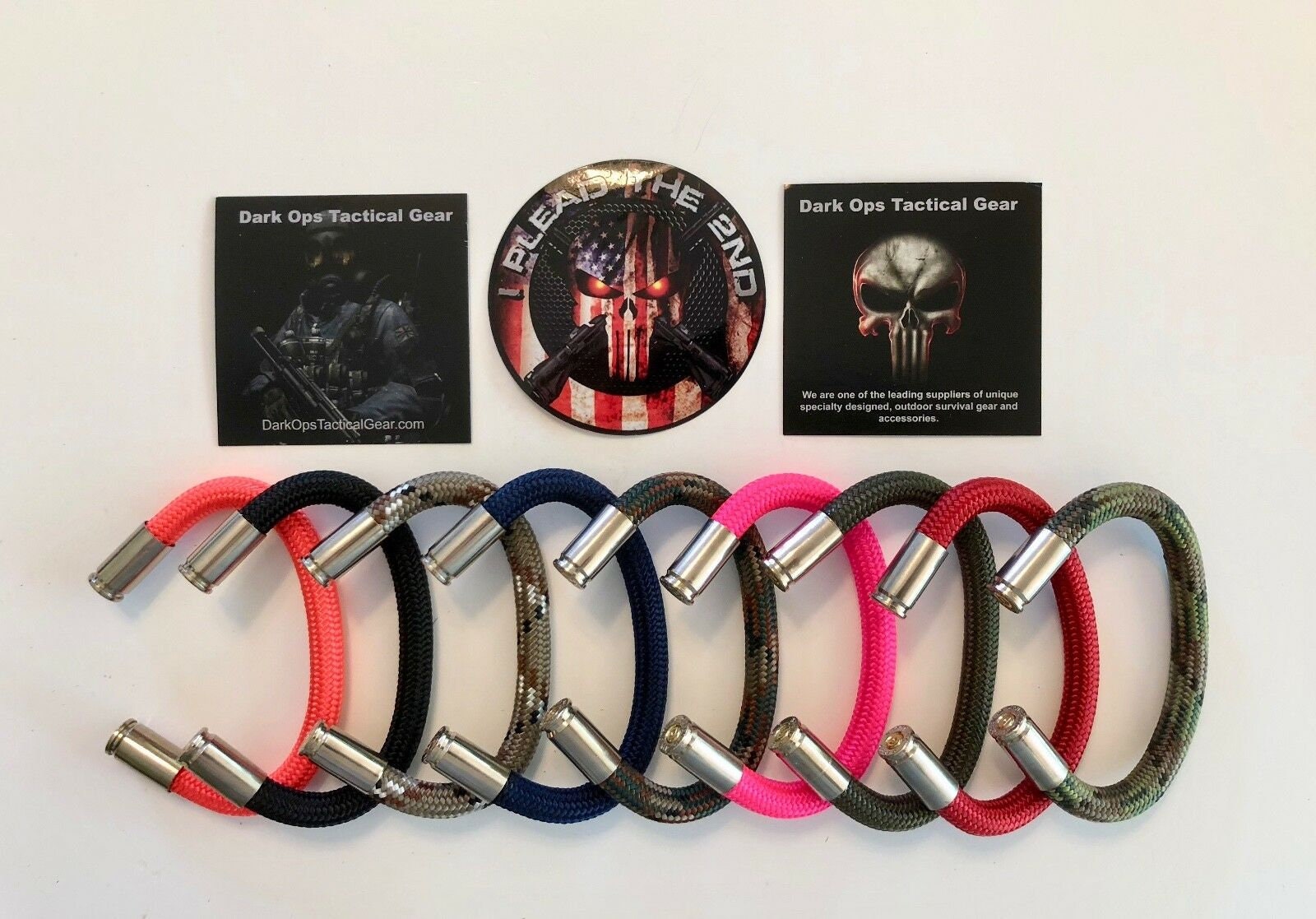 Bullet Casing Paracord Bracelet...2nd Amendment..nra....nickel 9m ...