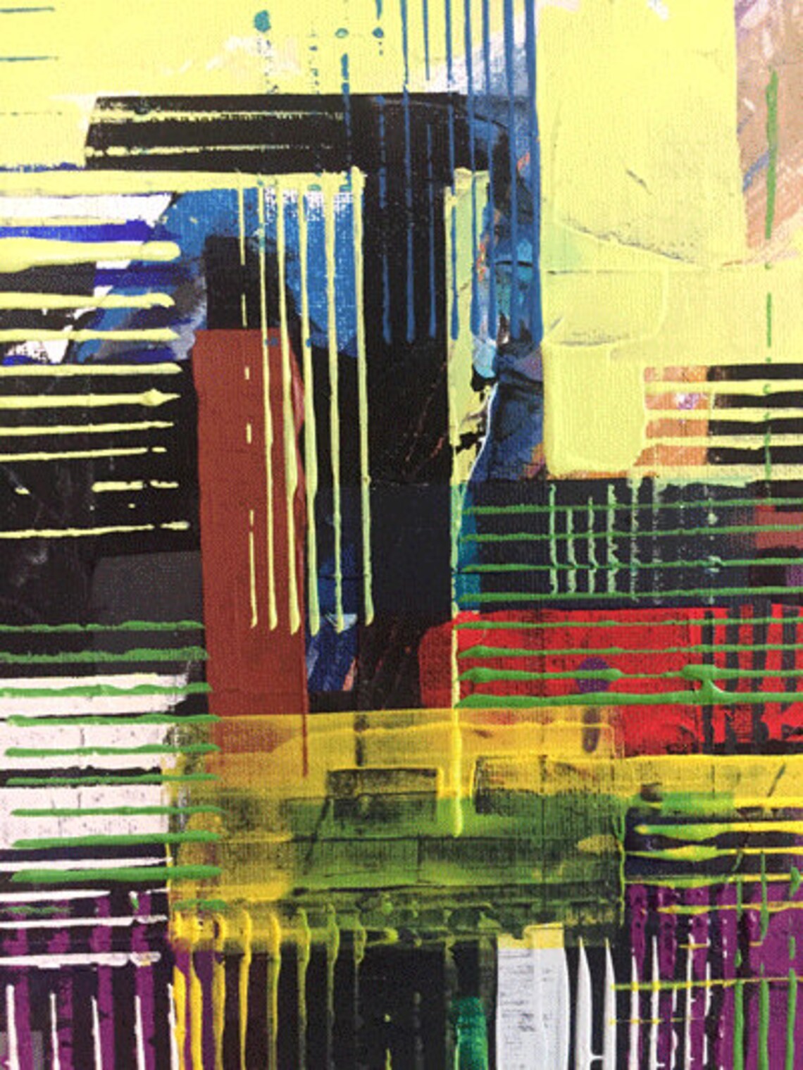 Original Abstract Painting Square Painting on Canvas Modern - Etsy