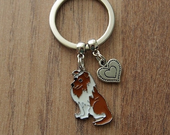 Border Collie Dog Key Chain, Key Fob, Zipper Pull, Snap Tab - Etsy