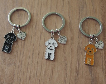Poodlewhite Dog Keychain - Etsy