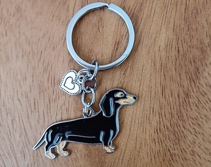 Dachshund Key Holder, Sausage Dog Key Keeper, Keyring, Puppy Key Fob ...