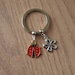Ladybird Keychain, Good Luck Keychain, Nature Lovers Gift, Flower ...